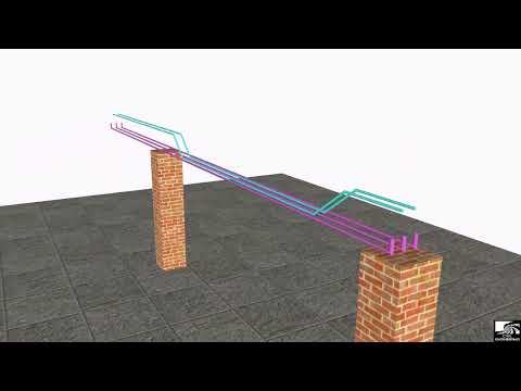 3D Animation of Propped Cantilever Beam Reinforcement details