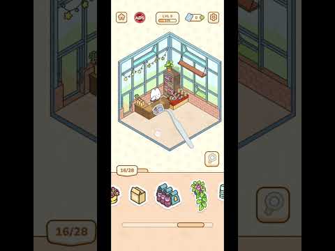 [Review Game]My Sticker Room 9 -Turning a garden into a cat café dream 🌸☕🐾#bts #puzzle #gaming