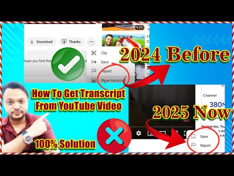 How To Get Transcript From YouTube Video 2025 - Full Guide