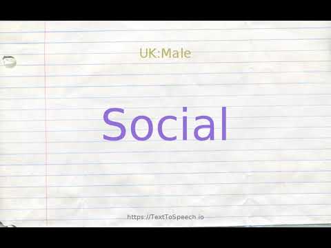 How to pronounce social