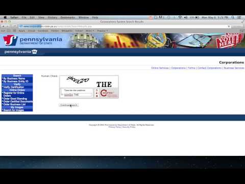 Pennsylvania Secretary of State Business Search