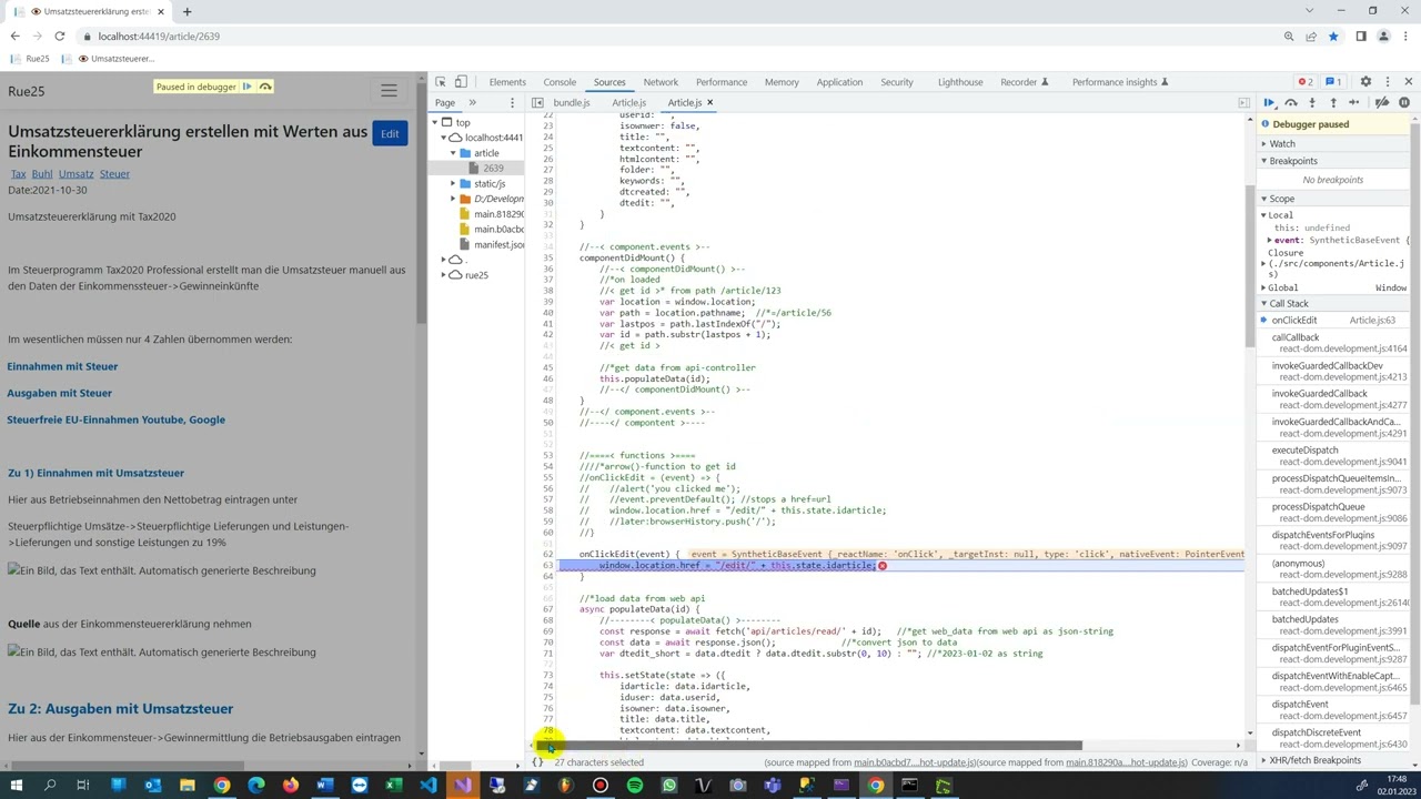 Solve React: undefined this Variable. Cannot read properties of undefined ('state')