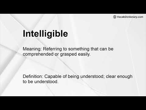 Intelligible Meaning