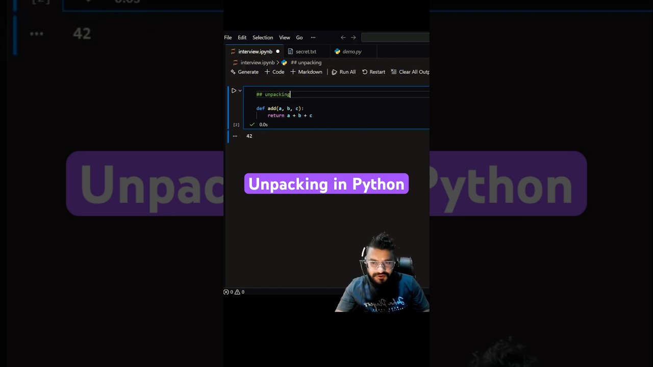 Stop writing ugly Python code - use unpacking #coding #python