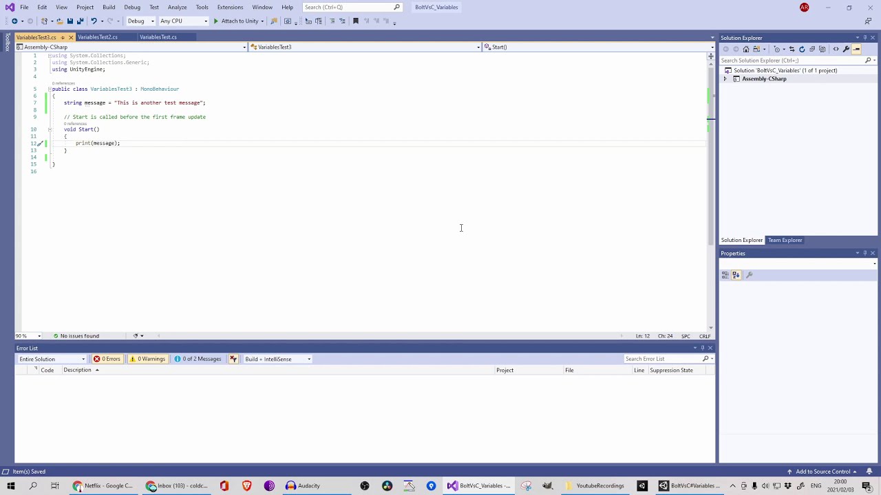 7 Unity Visual Scripting (Bolt) Vs C# - Variables: Strings