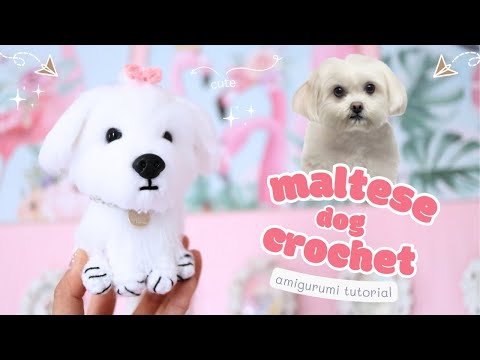Maltese Dog Crochet Amigurumi | 🇺🇲🇪🇦 Sub | Free Pattern & Tutorial | Ganchillo De Perro Maltés
