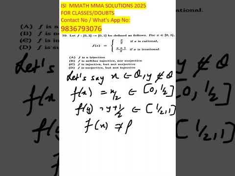 ISI MMath MMA 2025 Q20 Solved Fast! | Easy Shortcut Inside! #ISI2025 #MMath #MMA #SouravSirsClasses