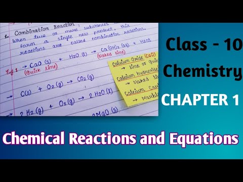 Class 10 Science Chemistry Chapter 1 || Chemical Reactions and Equations Notes || Excellent work