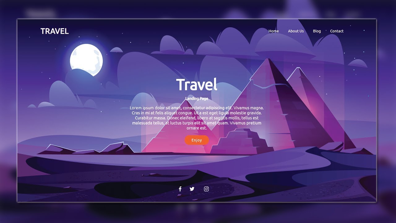 Responsive Landing Page Design Using HTML, CSS And Java Script