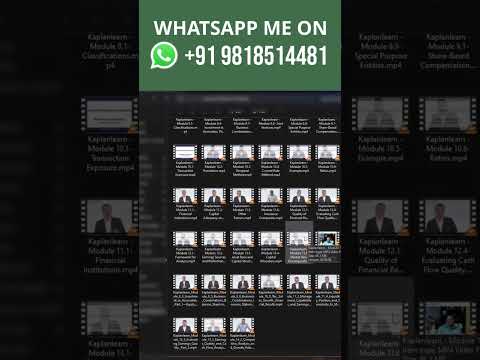 SCHWESER VIDEO LECTURES | CFA LEVEL 2 | VERY CHEAP !!!
