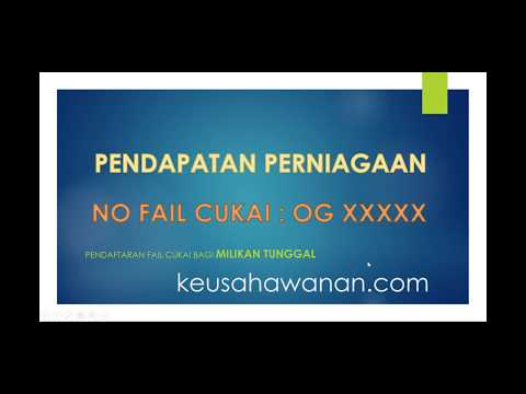 Pendaftaran Fail Cukai -Milikan Tunggal