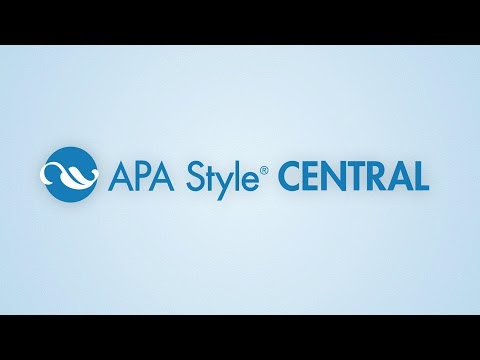 APA Style® CENTRAL: The revolutionary new electronic resource for APA Style