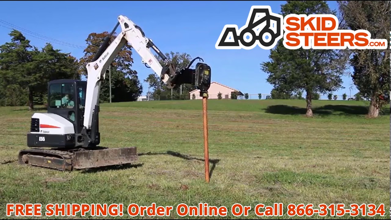 Excavator Vibrating Post Driver Attachment | Blue Diamond