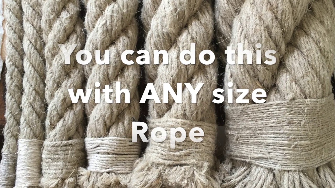 Hemp Rope End Finish with Twine - How To