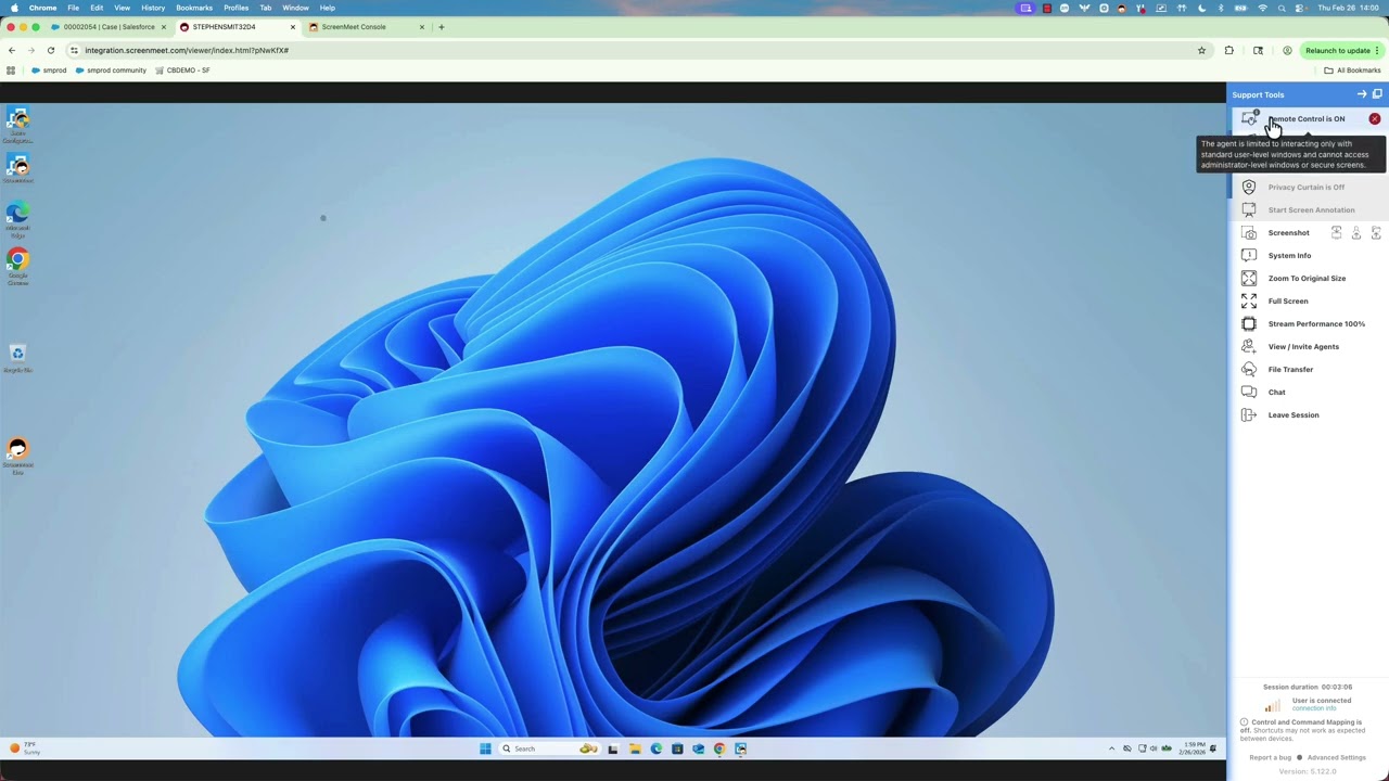 ScreenMeet Remote Support Agent Training - View Only from Salesforce Case