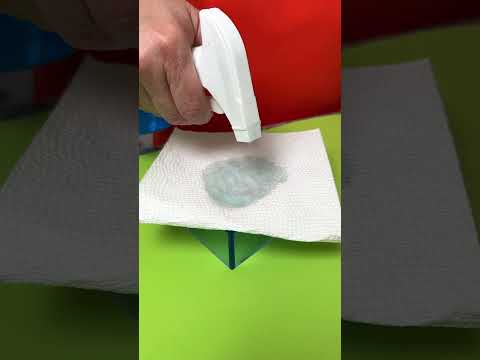 An easy way to remove stickers and price tags using glass cleaner #shorts