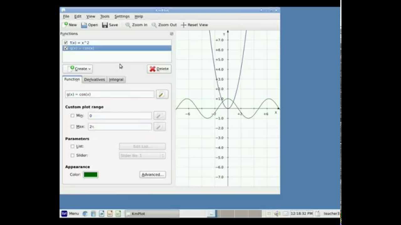 KmPlot Tutorial, Basic
