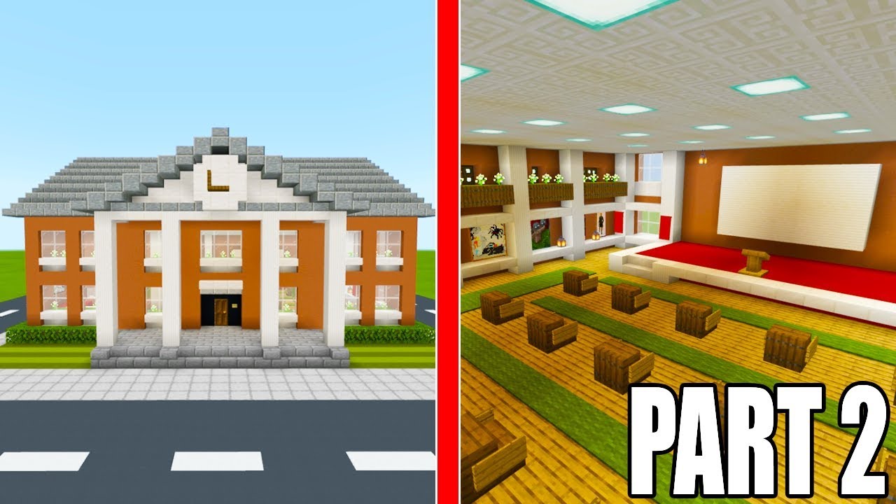 Minecraft Tutorial: How To Make A Town Hall Part 2 