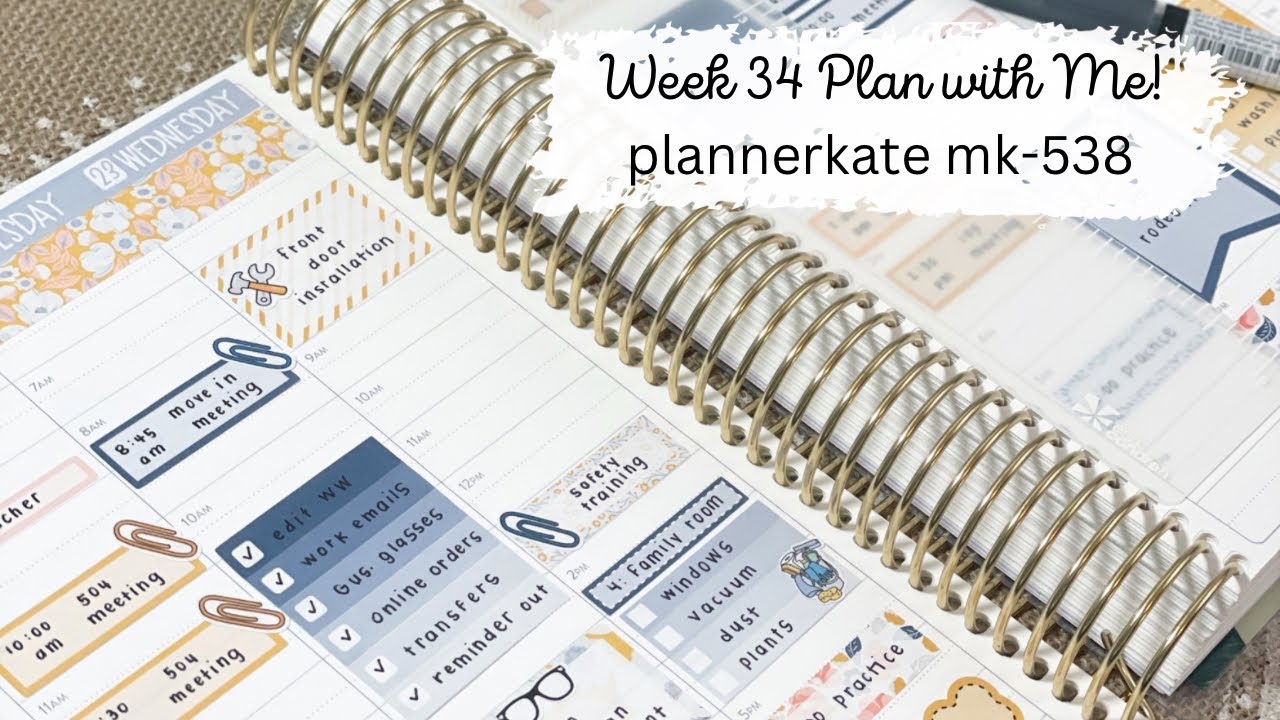 Week 34 Plan with Me | PlannerKate MK-538
