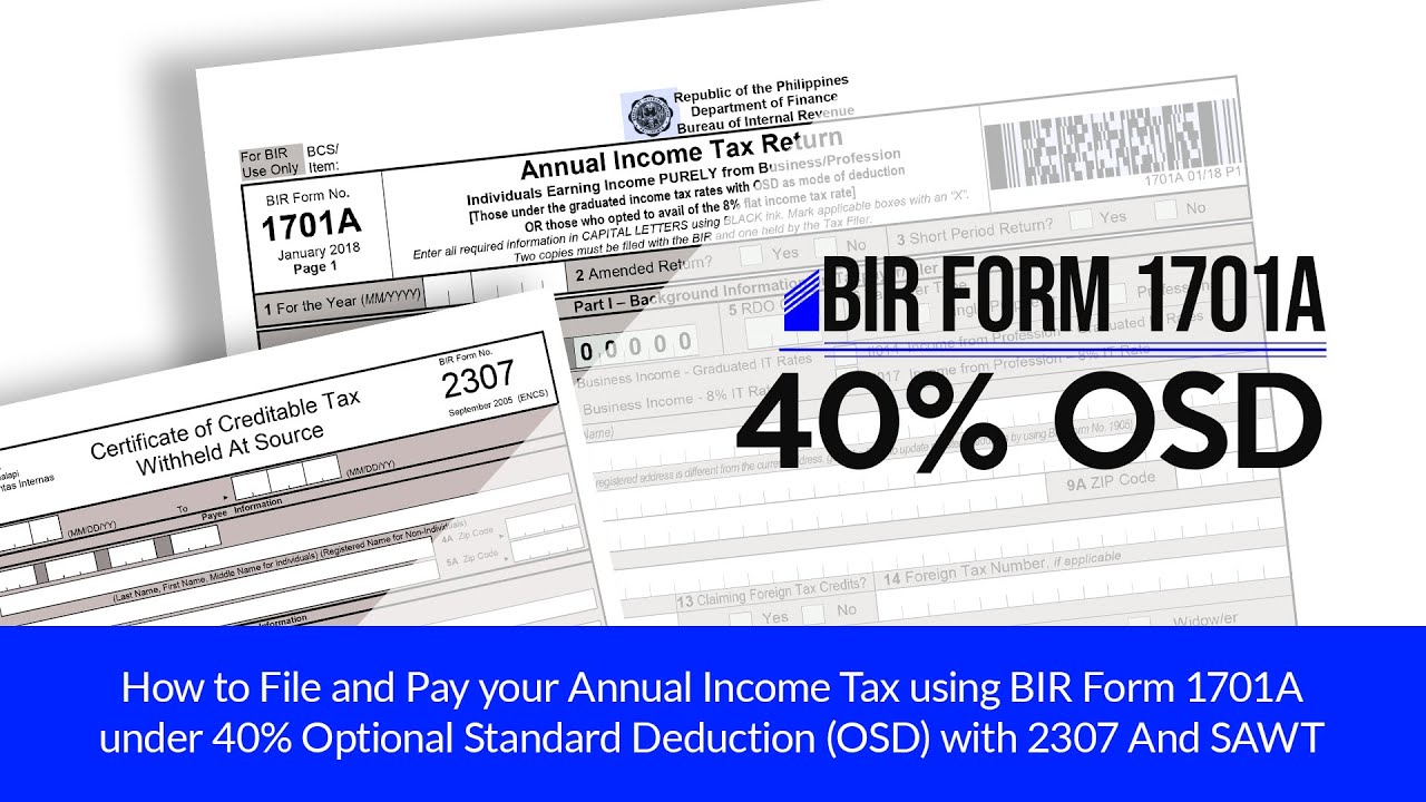 BIR Form 1701A 40% OSD-  Part 12 Summary 😊