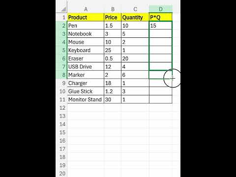 Excel Multiply Trick | Multiply Columns In Excel | Multiply Excel Function #multiply #excelfunctions