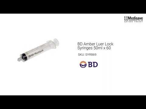 BD Amber Luer Lock Syringes 50ml x 60 SYR869