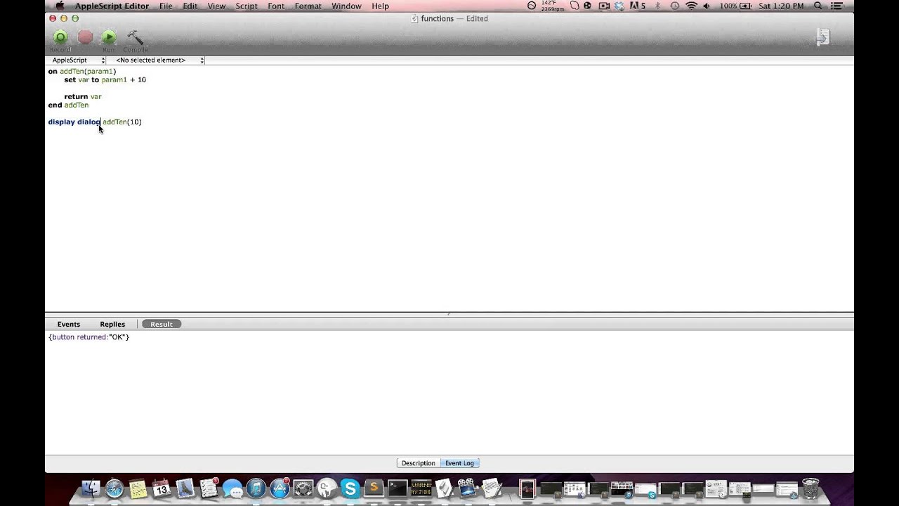 AppleScript tutorial 8 - Handlers (functions) and variable scope