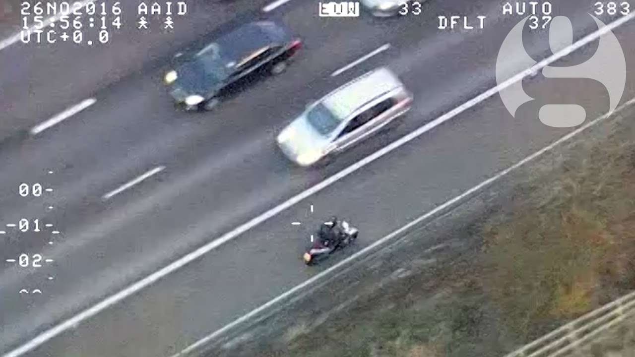 Thief rides moped wrong way up M11 motorway