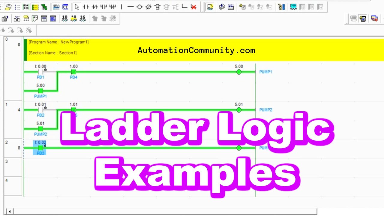 Ladder Logic Examples - PLC Programming Example for Practice