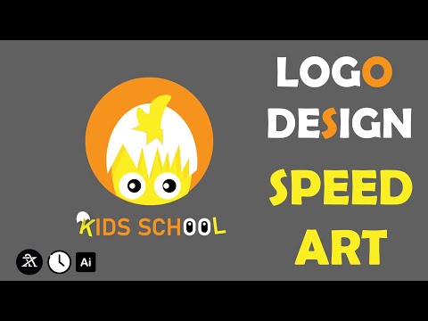 KIDS SCHOOL LOGO Design -Speed Art | Adobe illustrator