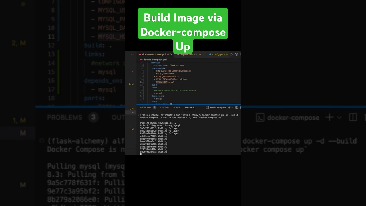 Build Docker Image via Docker Compose Up #docker #python #coding