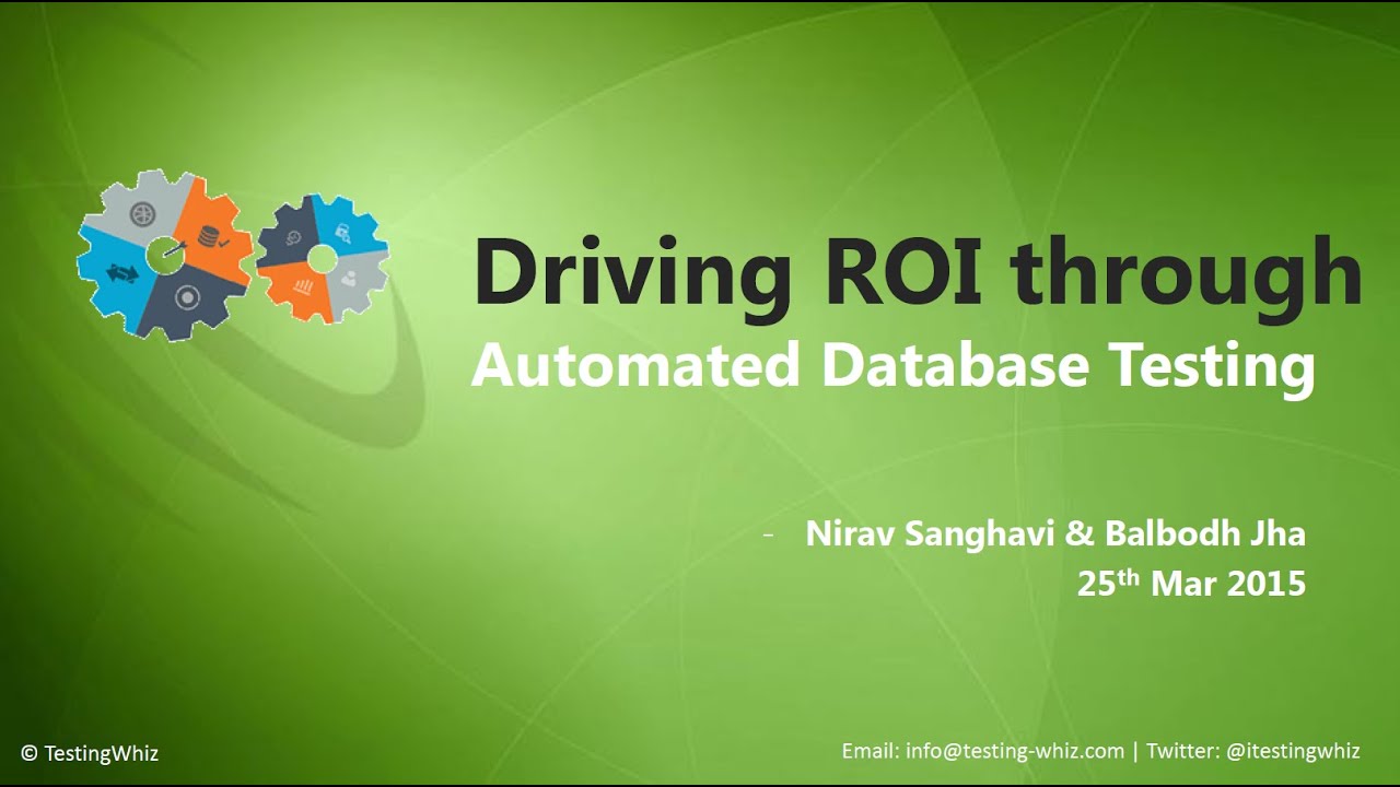 Webinar - Automated Database Testing to Maximize ROI with TestingWhiz