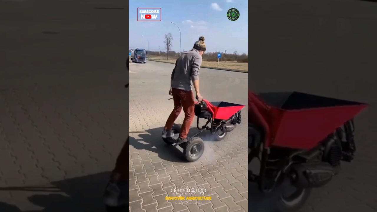 Next-Gen Motorized Wheelbarrow | Drivable Hand Trolley..!