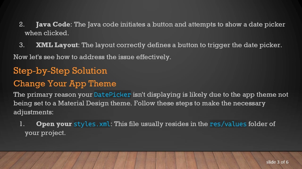 How to Fix Your DatePicker Not Showing in Android Using Material Design