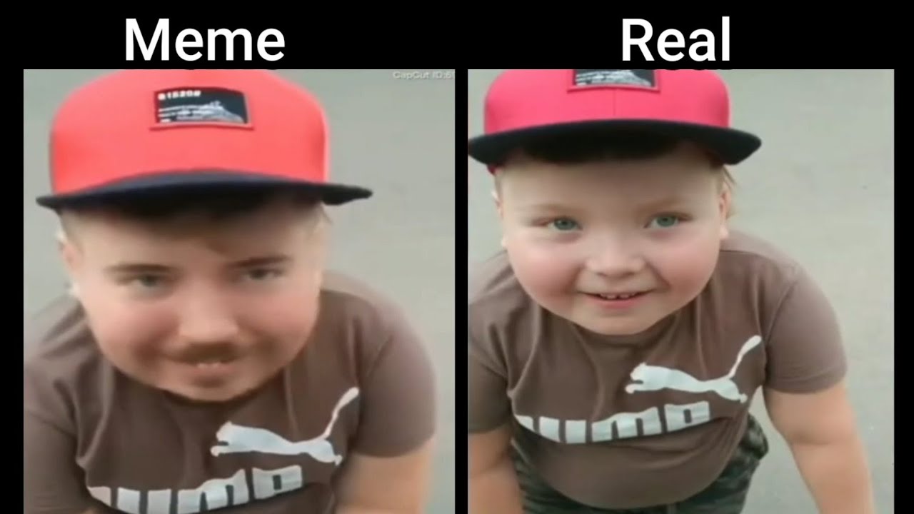Mrbeast kid Meme Vs Real + Bonus