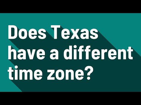 Does Texas have a different time zone?
