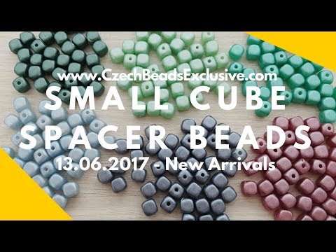 CZECH GLASS BEADS: 5mm x 4mm Small Cube Spacer Beads - New Arrivals 13.06.2017