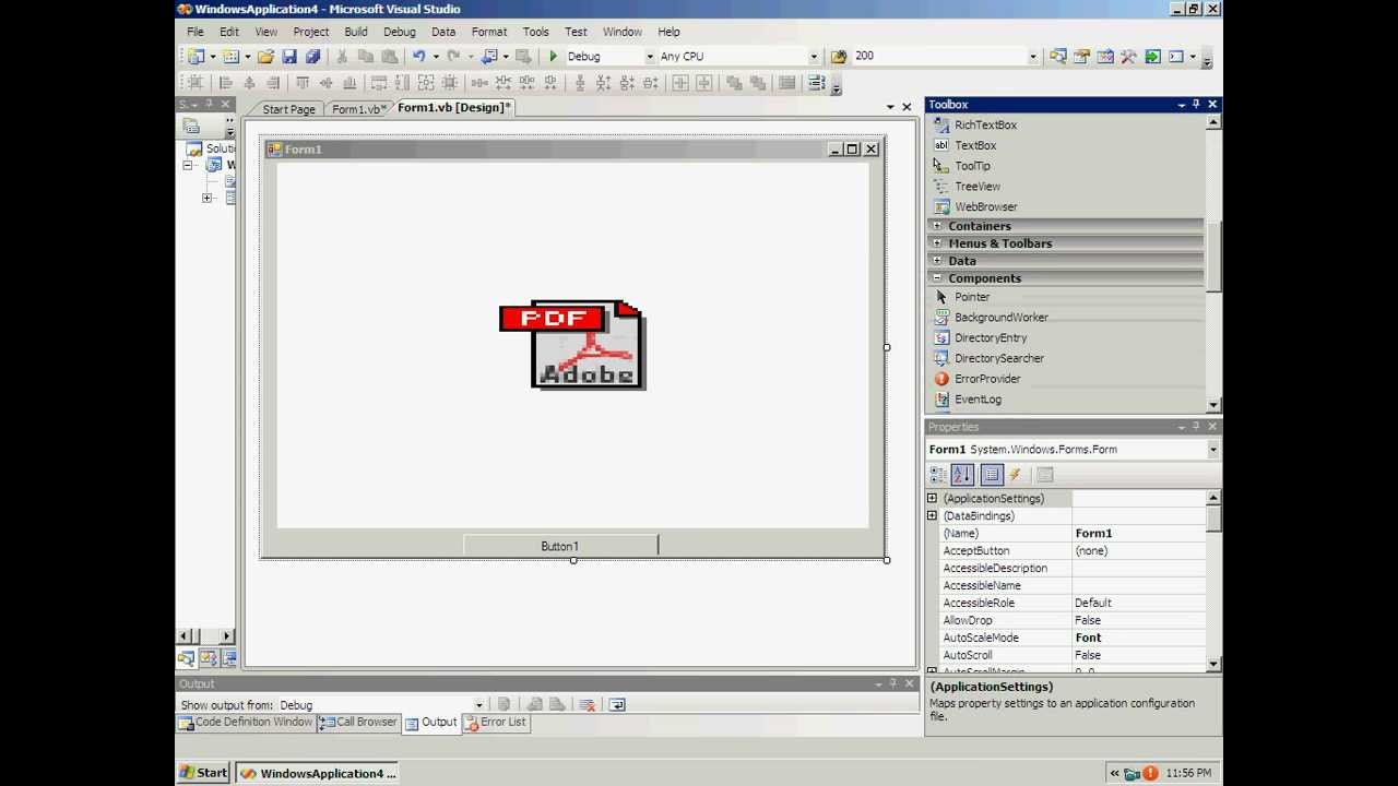 Adding and Viewing  PDFs and Videos in Visual basic form application