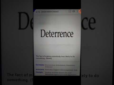Synonyms of DETERRENCE ll IELTS vocabulary