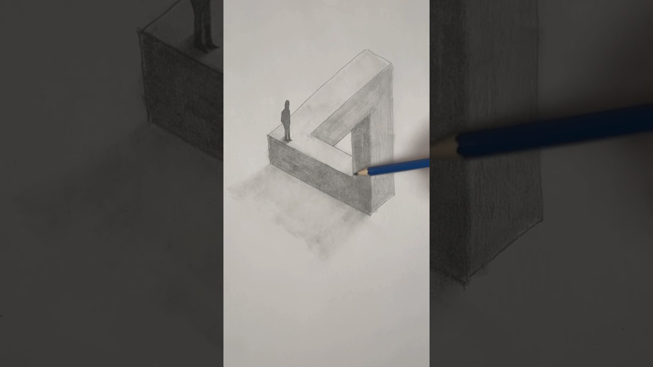Draw this easy 3D OPTICAL ILLUSION.