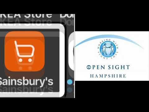 Using the Sainsbury's Shopping App with Voiceover on IOS Apple iPhone.