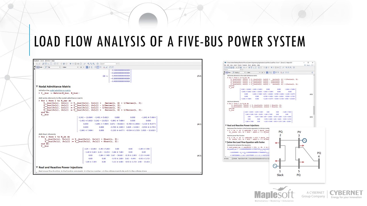 Using Maple for Electrical Power Systems Engineering