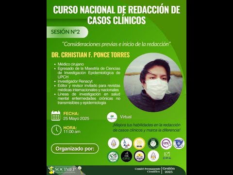 Sesión N°2 del Curso Nacional de Redacción de Casos Clínicos.