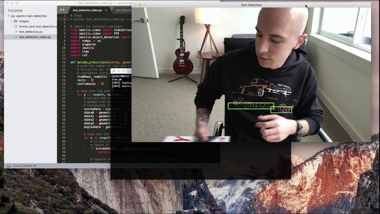 OpenCV Text Detection (EAST text detector) Demo