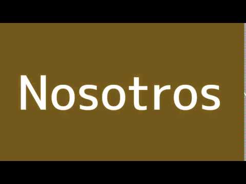 How to say We in Spanish