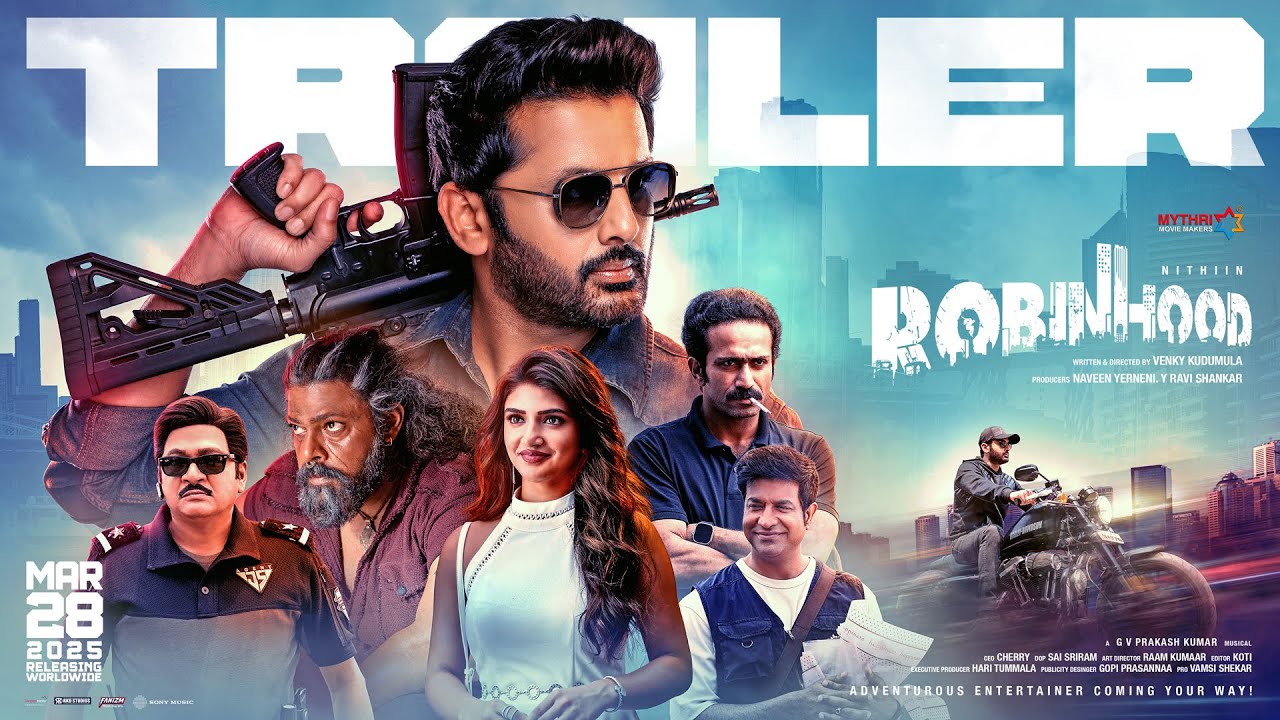 Robinhood Official Trailer | Nithiin | Sreeleela | Venky Kudumula | GV Prakash | Mythri Movie ...