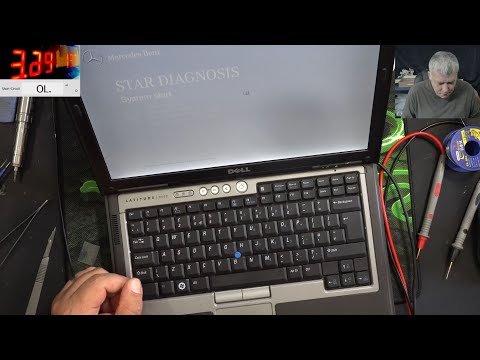 Dell Latitude D630 with Mercedes-Benz diagnosis software repair, charging but not coming on, tricky!