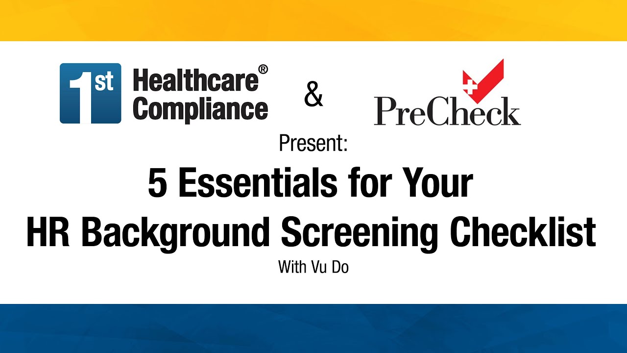 5 Essentials for Your HR Background Screening Checklist