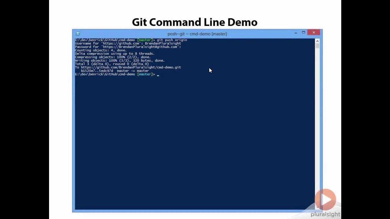 GitHub Tutorial 05  Command Line Demo