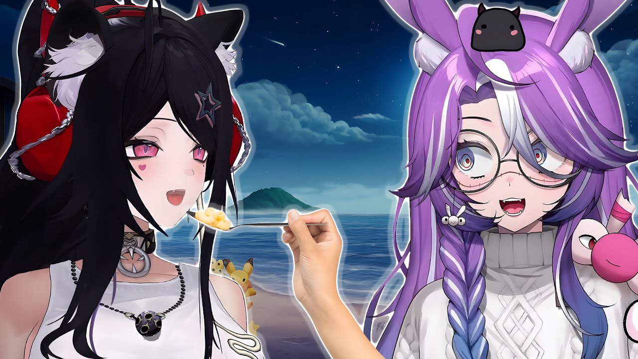 Michi cutely feeds Numi irl
